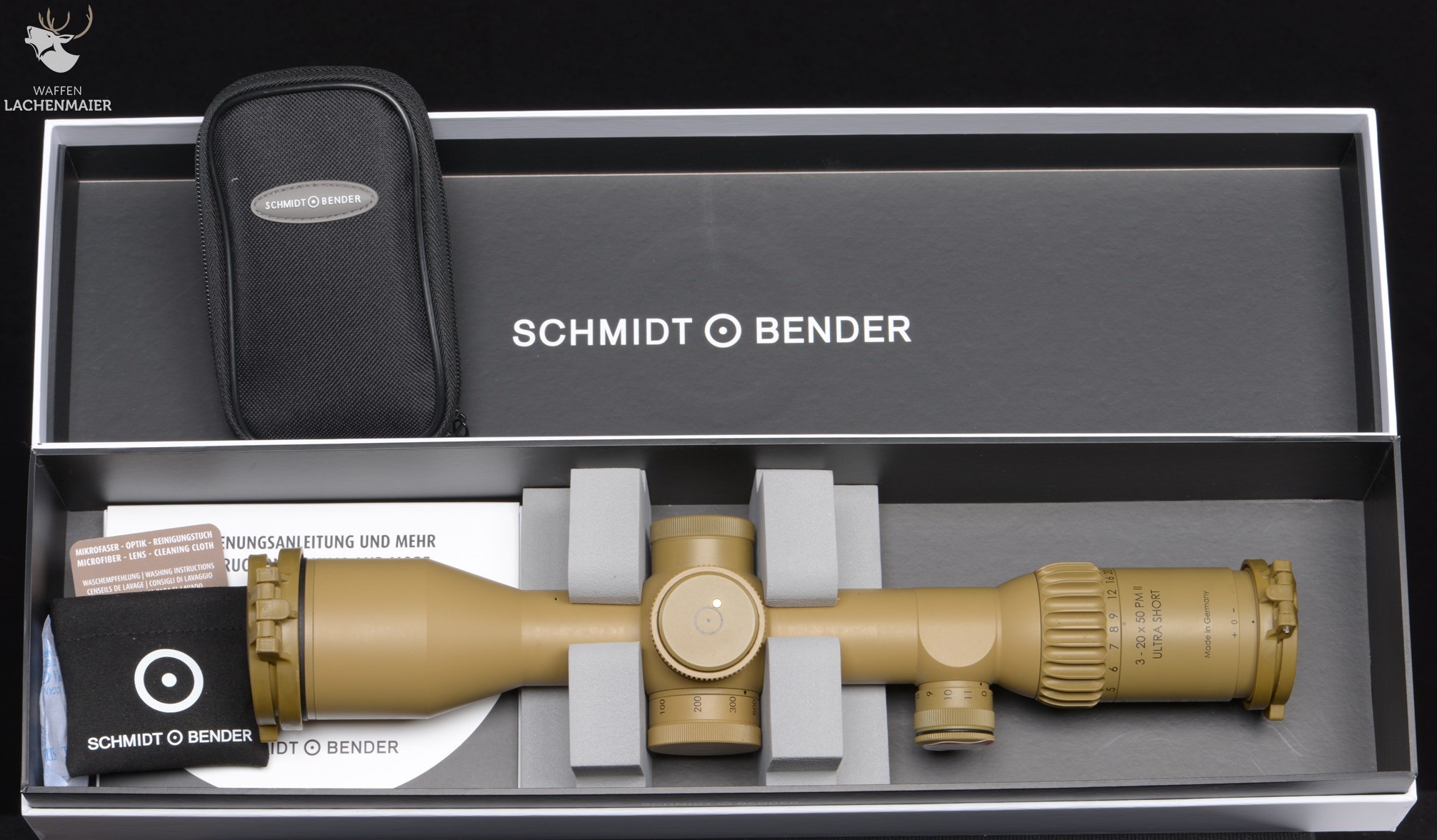 Schmidt & Bender Ultra Short PM-II 3-20x50 RAL 8000 - eGun